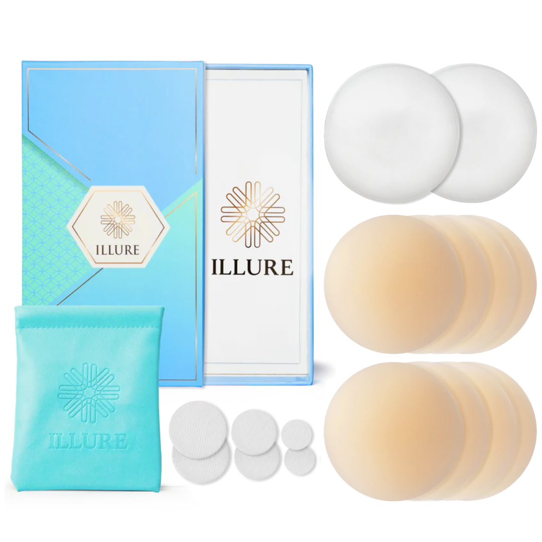 ILLURE® Nippelpads – Damen Nipplecover 🏵️ Wiederverwendbar & Waschbar | Illure-shop